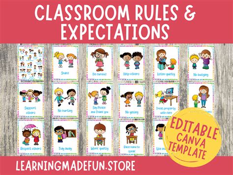 D4dream Classroom Rules Poster Class Rules Poster For Classroom