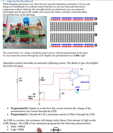 Solved 4 Light Up The Breadboard When Designing Electronics Chegg Com