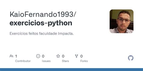 Github Kaiofernando Exercicios Python Exerc Cios Feitos