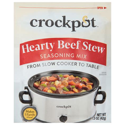 Save On Crock Pot Seasoning Mix Packet Hearty Beef Stew Order Online Delivery Stop And Shop