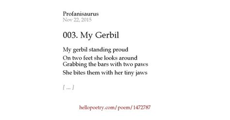 003 My Gerbil By Profanisaurus Hello Poetry