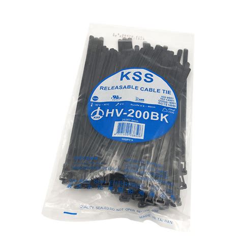 凯士士kss活用式扎带hv 200bk Hv 200可退尼龙反复扎带100pcs包虎窝淘