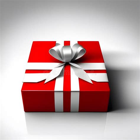 Surprise Inside Beautifully Wrapped Red T Box Stock Illustration