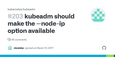 Kubeadm Should Make The Node Ip Option Available · Issue 203