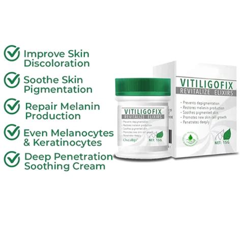 Vitiligo Fix Revitalize Elixir And Soothing Cream Set Skin Treatment