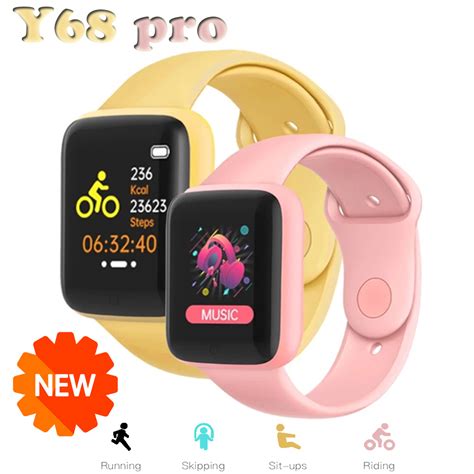 Y68 Pro Bluetooth Fitness Tracker Smart Watch Monitor Men's Women's ...