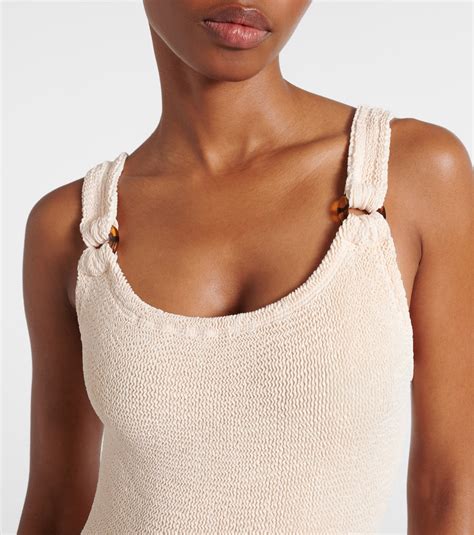 Domino Swimsuit In Beige Hunza G Mytheresa