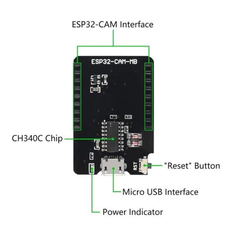 Esp32 Cam Mb Micro Usb Download Module For Esp32 Cam Development Board Roboticsdna