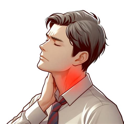 Premium Photo Men Experiencing Neck Painneck Disc Herniation