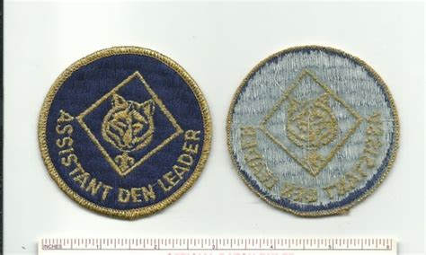 Scout Bsa Trained Assistant Den Leader Gmy Re Position Patch White Stitched Back Ebay