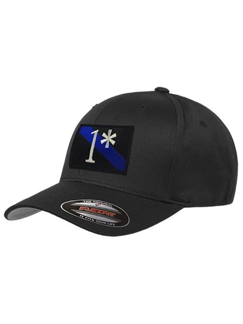 1 Asterisk Thin Blue Line Flexfit Hat C5183l245os