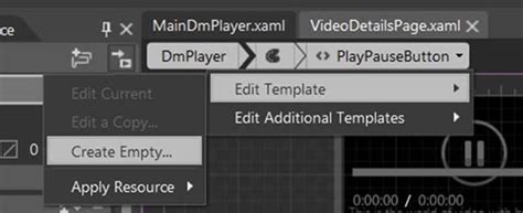 C Customizing Play Pause Buttons In Player Framework Element Wp8 1 Stack Overflow
