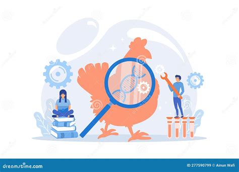 Scientists Working With Huge Dna Of A Chicken Genetically Modified