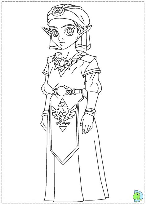 The Legend Of Zelda Coloring Page
