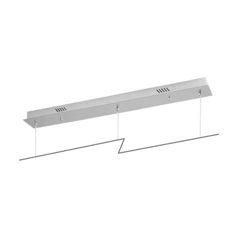 Base Rectangular 3 Luces Acero Cromado Lúzete