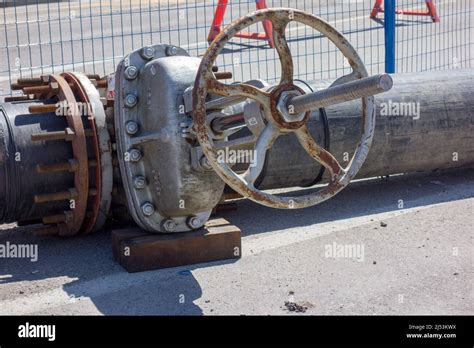 Water Main Bypass Pipe And Valve On 17th Avenue Calgary Alberta This