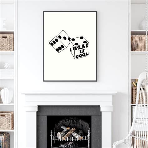 Poster Dice Wall Art Preppy Wall Art Trendy Posters Retro Wall Art