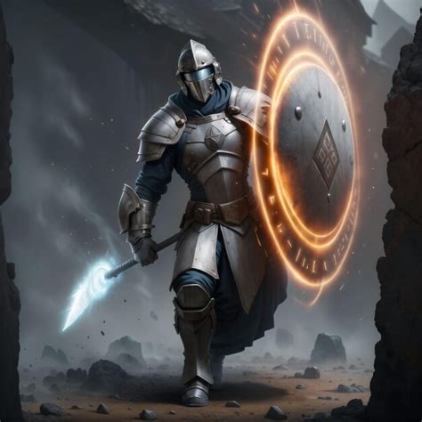 Premium Ai Image A Character With A Shield