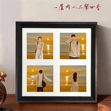 九宮格相框 訂製 洗照片 Diy情侶禮物 閨蜜 紀念框 列印 擺臺 結婚照 畫框 蝦皮購物