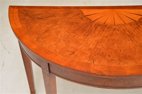 Antique Burr Elm Sheraton Style Console Table Marylebone Antiques