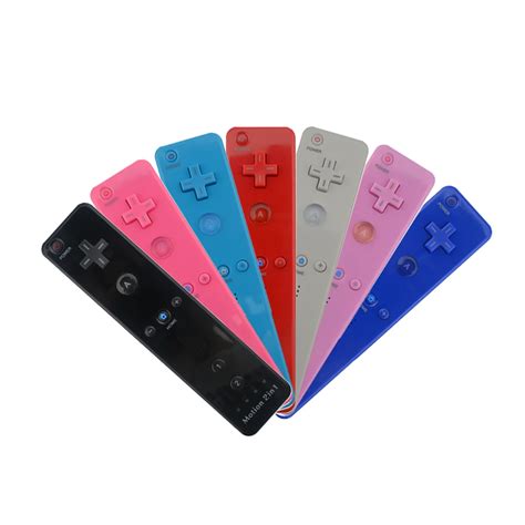 10pcs A Lot 7 Colors Built In Motion 2in1 For Wii Remote Control