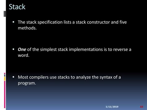 csc 1052 stacks 1 11 ppt download