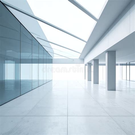 3d Rendering Of An Abstract Futuristic Glass Architecture Stock