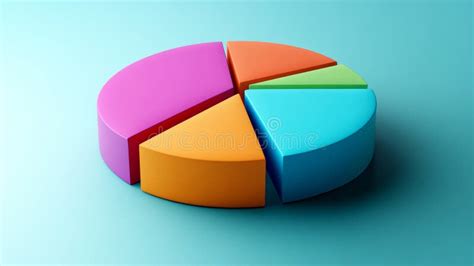 Colorful Pie Chart Representing Data Distribution And Analytics In A