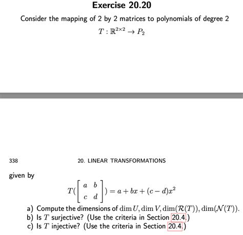 Solved Exercise Consider The Mapping Of By Chegg Com