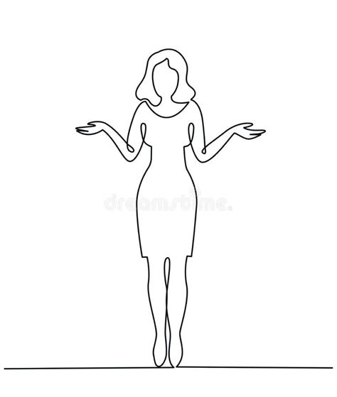 Dessin Au Trait Continu De Main Dessinant Une Question Illustration De