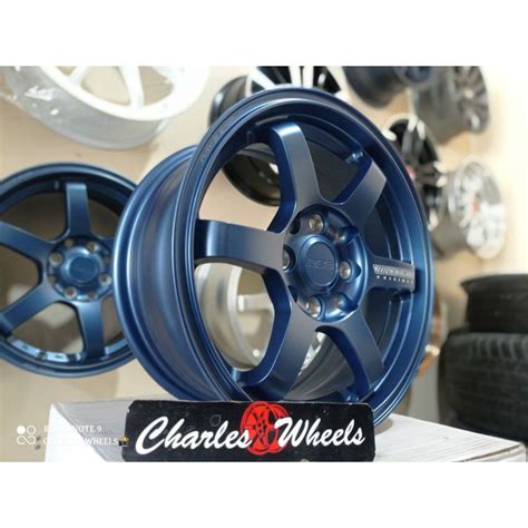 Jual Velg Te37 Blue R14 Shopee Indonesia