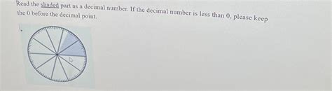 Solved Read The Shaded Part As A Decimal Number If The Chegg