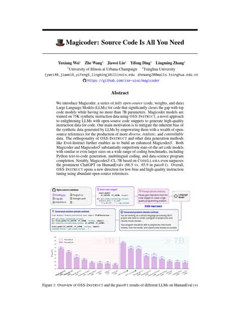 Magicoder Source Code Is All You Need Pdf Computing Computer