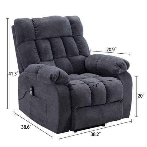 Buy Blue Electric Lift Recliner With Heat Therapy And Massage Heavy