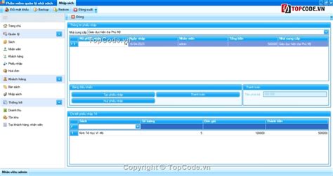 Full code winform sql server quản lý nhà sách giao diện đẹp sử dụng mô