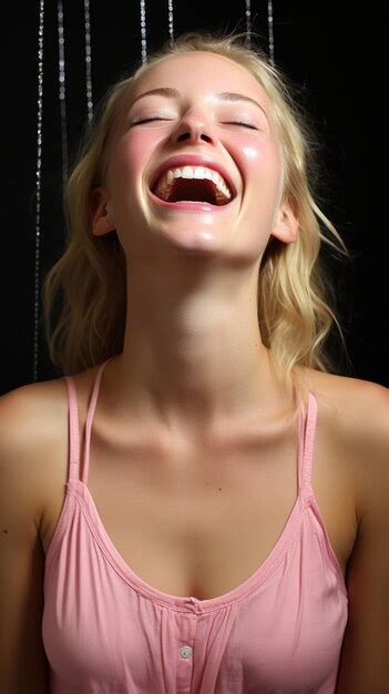 Premium Ai Image A Woman Laughing Ai
