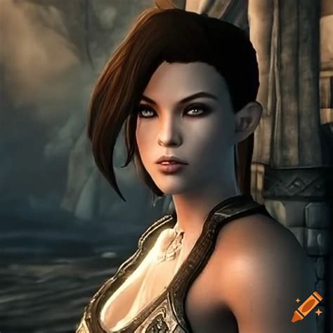 Female Skyrim Character Illustration On Craiyon