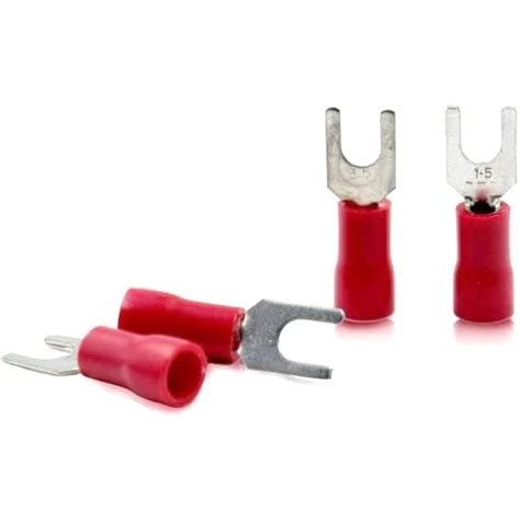 Fork Type Terminal For Wires 0 5 To 1 5 Sq Mm Insulated PVC Sleeve Pair