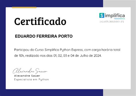 Certificado Simplifica Python Express Pdf