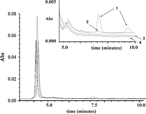 Hplc Analysis Hplc Chromatograms Of The Extracts In Water Of Rs Before Download Scientific