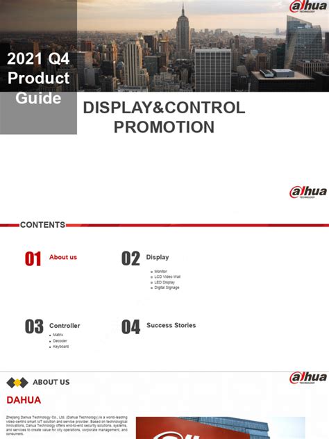 Dahua Display And Control Promotion Pdf Hdmi Display Technology