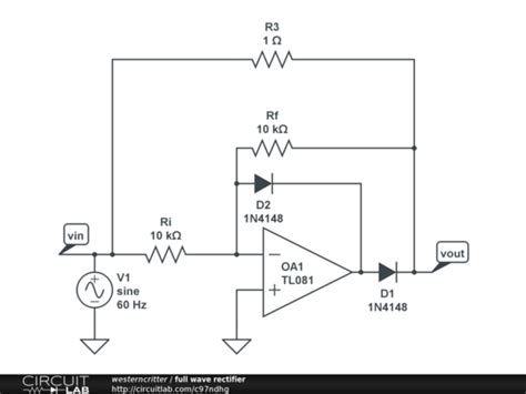 Full Wave Rectifier Circuitlab