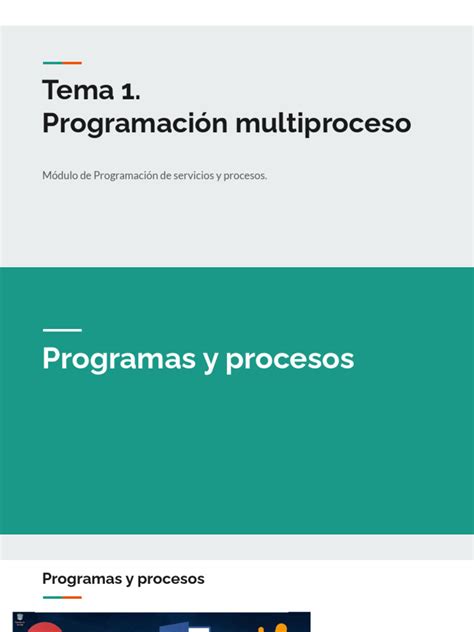 Tema 1 Programación De Procesos Pdf Hilo Computación Proceso