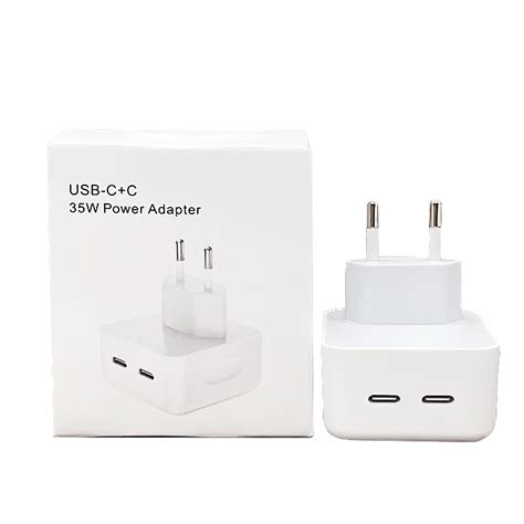 شاحن ابل الأصلي 35w مزدوج Pd Usb C ايفون 14 برو ماكس شاحن سريع Pd 3