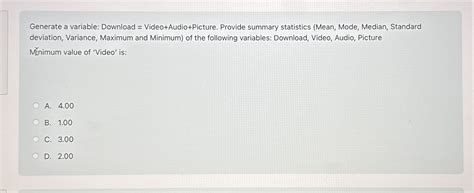 solved generate a variable download ﻿video audio picture