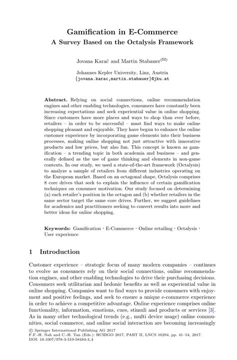 Pdf Gamification In E Commerce