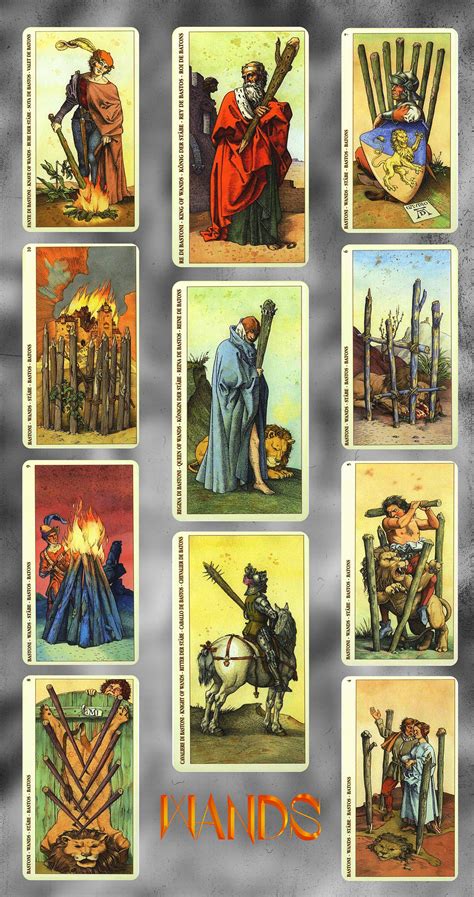 Durer Tarot Card Deck Printable Oracle 78 Cards Back Etsy