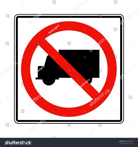 No Truck No Parking Signprohibit Sign Stock Illustration 548783641
