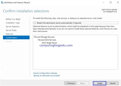 Install And Configure ISCSI Target On Windows Server 2019