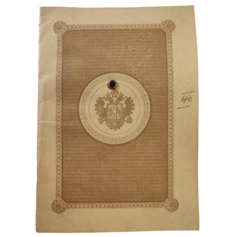 Austro Hungarian Passport From 1917